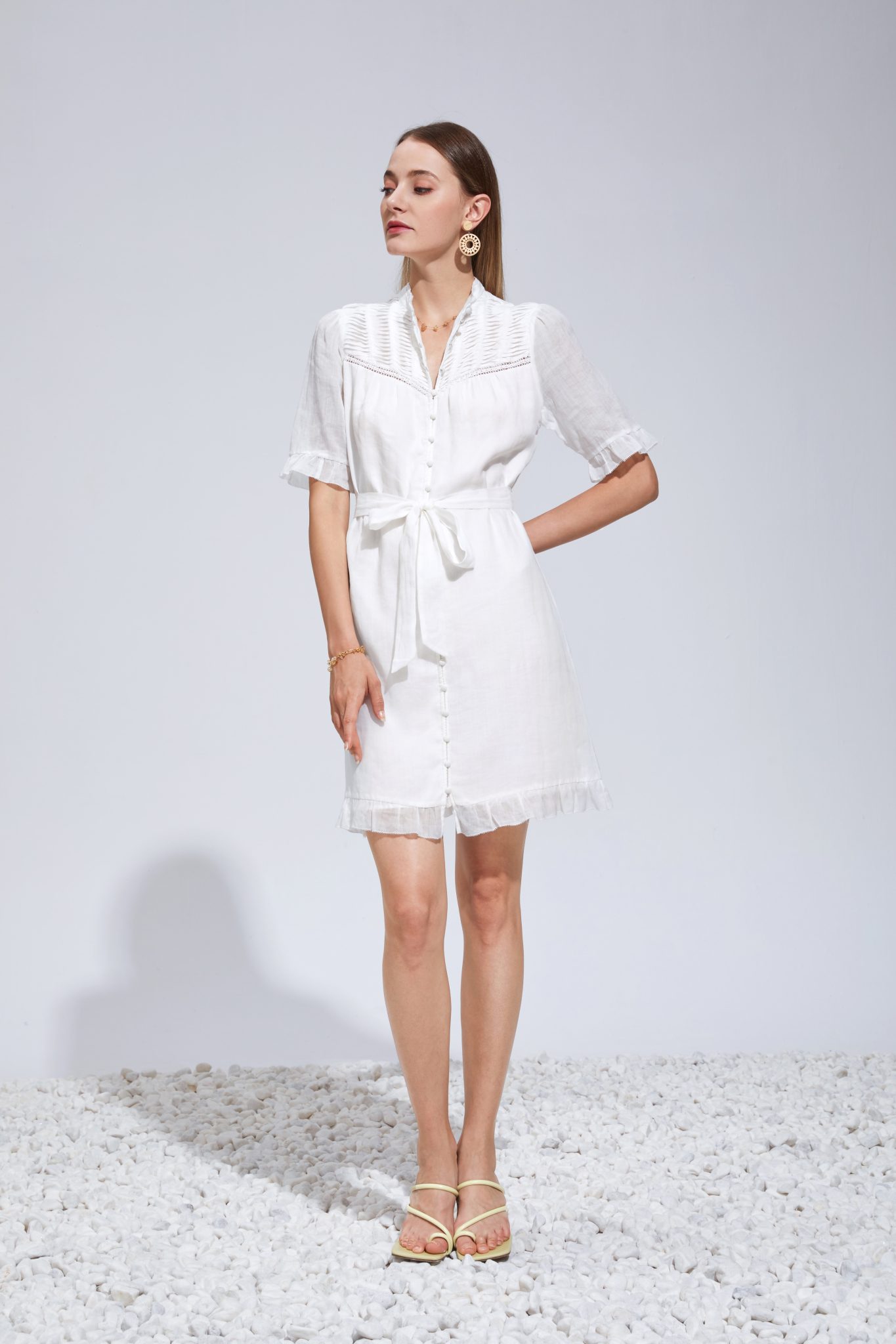 Rochelle Linen Dress Short - Tirzart